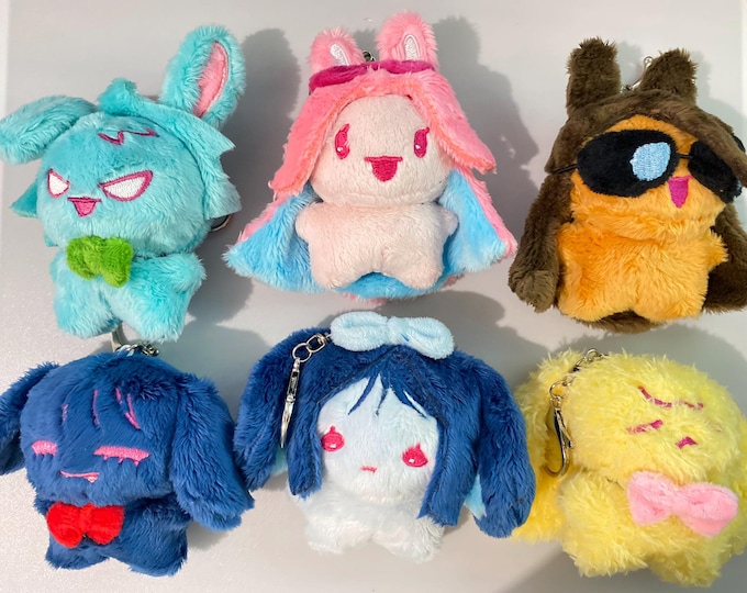 ALIEN STAGE - Bunnies Keychain Plushies - Etsy