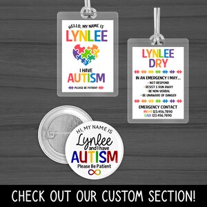 I Have Autism Pin Badge Awareness Button Hidden Disabilities ...