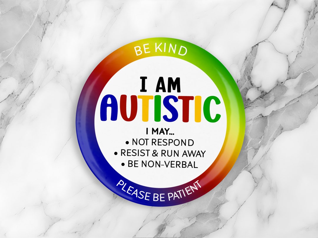 Autism Pin Badge Autism Acceptance Neurodivergent Actually Autistic ... Autism Pin Badge Autism Acceptance Neurodivergent Actually Autistic ...