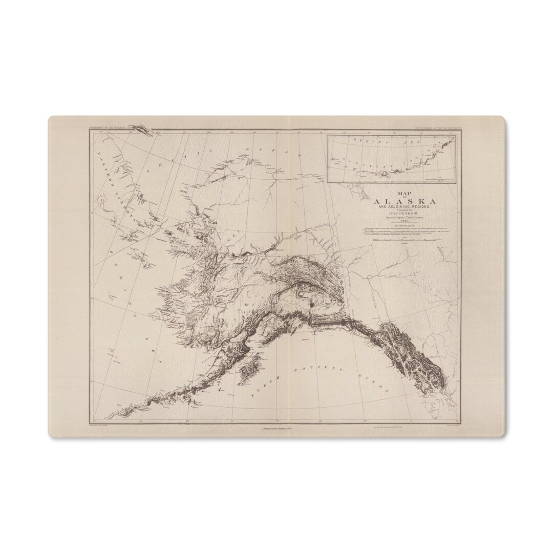 Alaska Map Cutting Board Alaska Map Charcuterie Board - Etsy