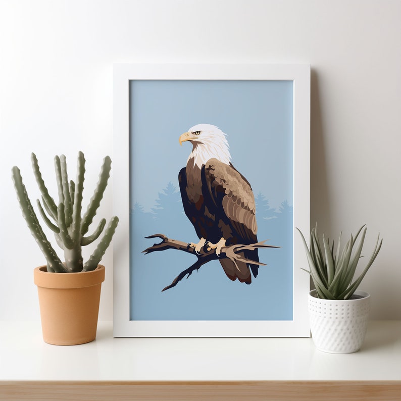 Eagle Poster, Bald Eagle Poster, Eagle Wall Art, Eagle Print, American Eagle Poster, Wildlife ...