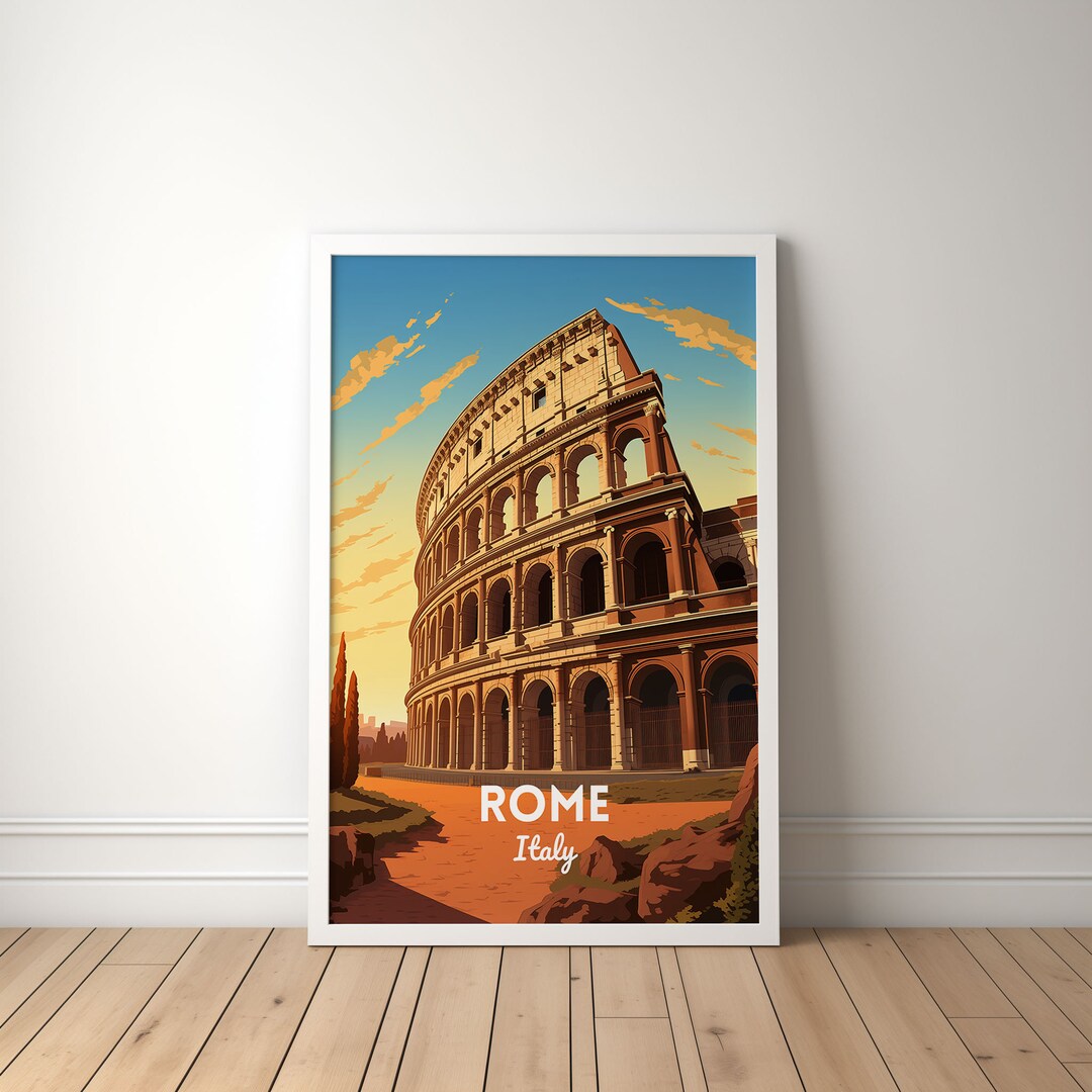 Colosseum Poster, Colosseum Travel Poster, Colosseum Rome Print ...