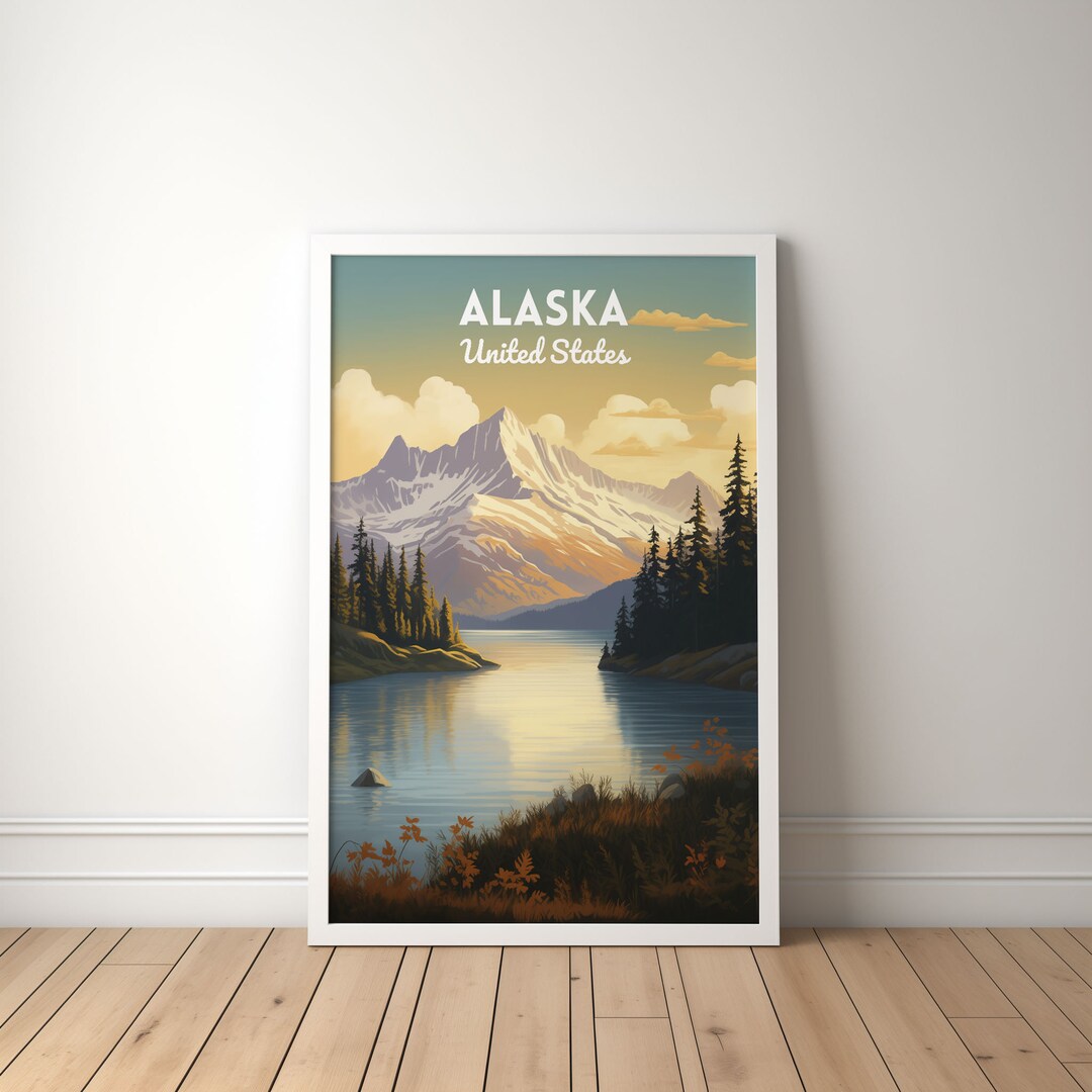 Alaska Poster, Alaska Travel Poster, National Park Posters, Alaska ...