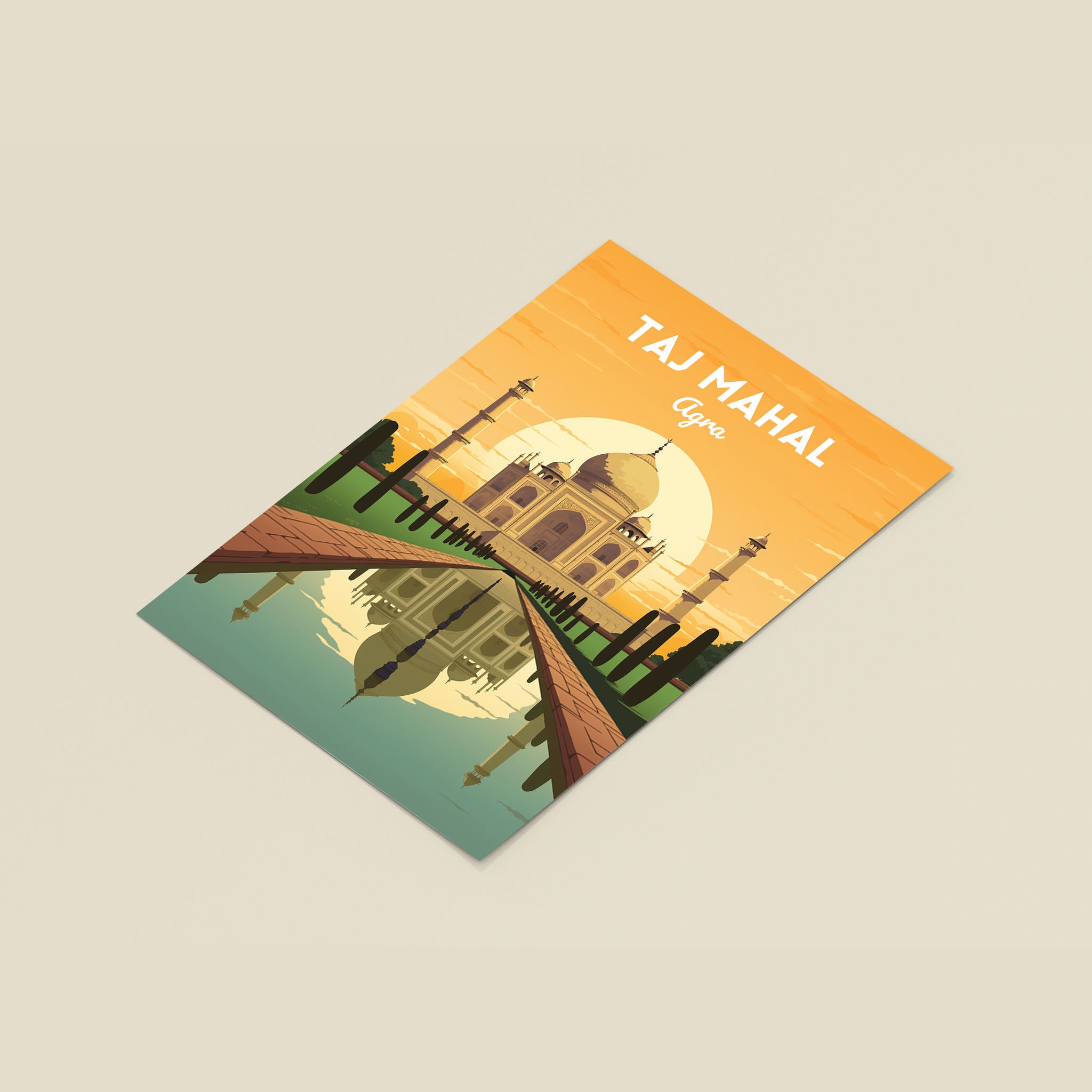 Taj Mahal Travel Poster, Taj Mahal Poster, Taj Mahal Print, Taj Mahal ...