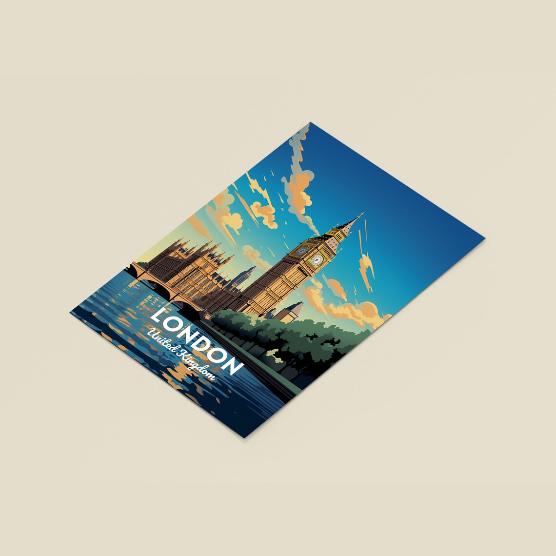London Travel Poster, London Poster, Big Ben Poster, Big Ben, London ...