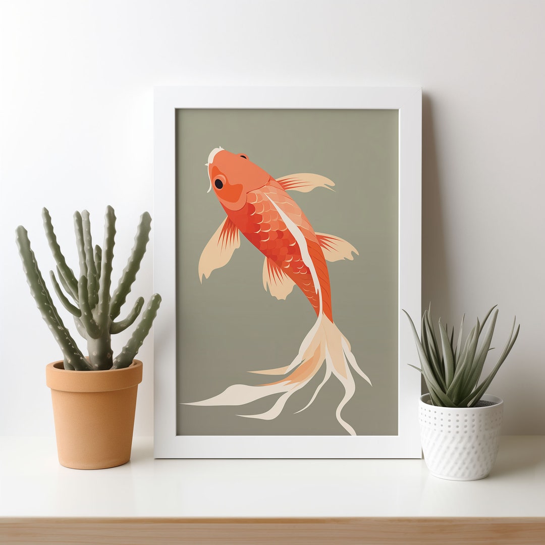 Koi Carp Poster, Koi Carp, Carp Poster, Carp Print, Carp Wall Art ...