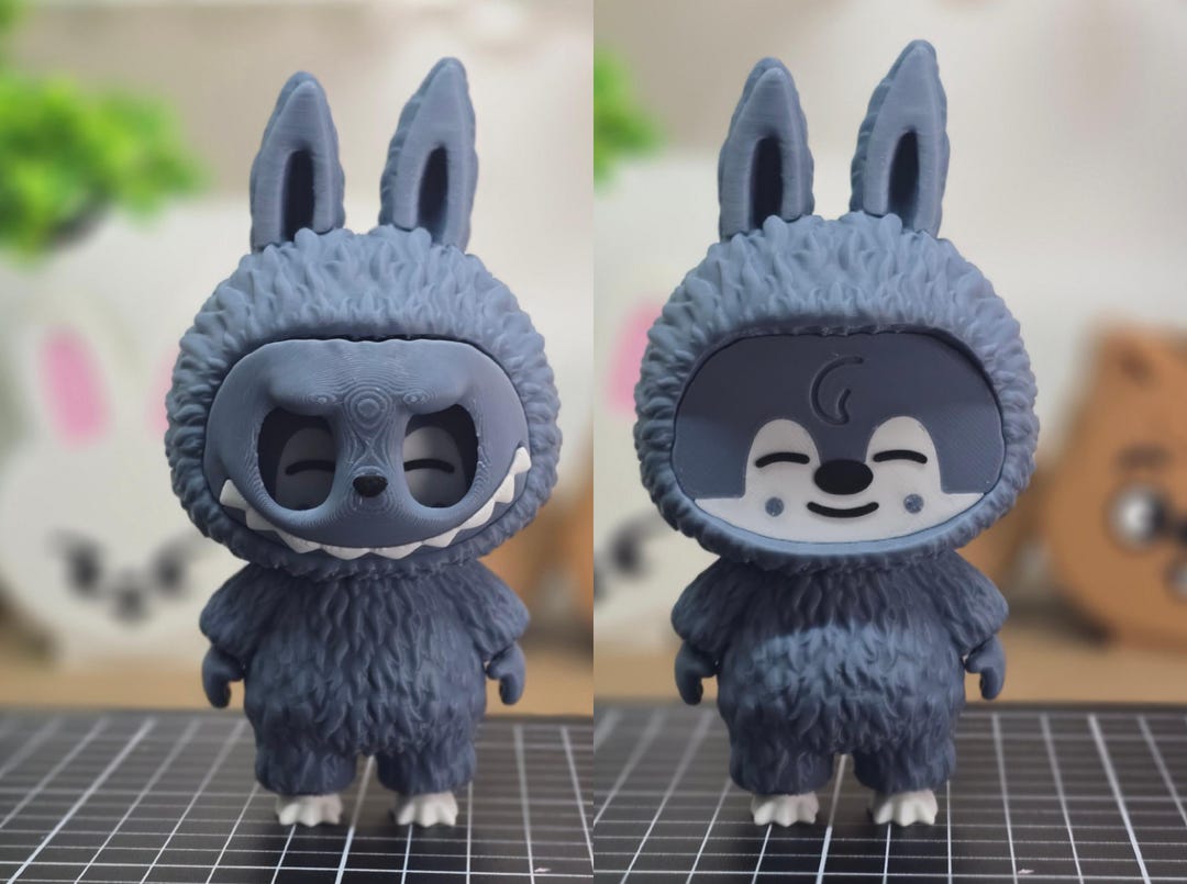 Skzubu Wolf Chan - SKZOO Labubu Figurine Magnetic Mask Stray Kids Stay ...
