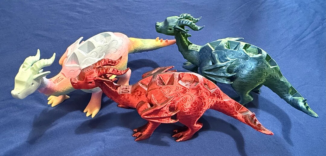 3D Polly the Polyhedragon Dragon Dice Holder - Dnd Tabletop Gaming ...