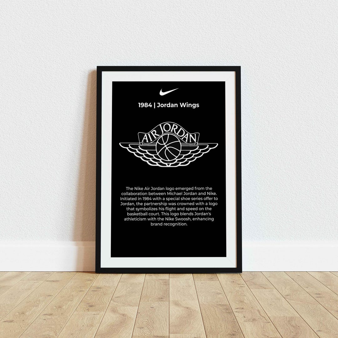 Nike Poster Logo Quote BLACK DESIGN, Logo History Poster, Set of 3 Nike ...
