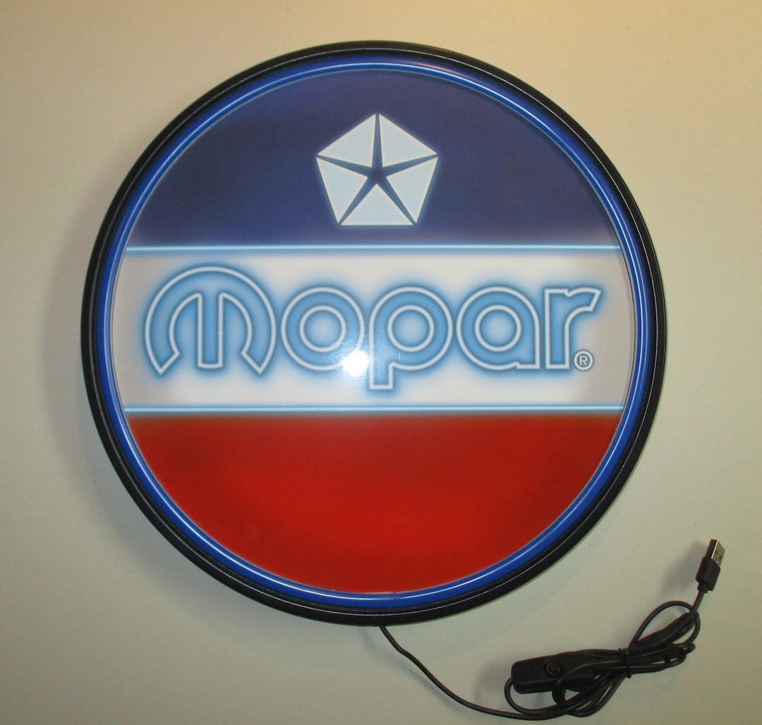 Mopar Blue LED Wall Mounted Light - Etsy