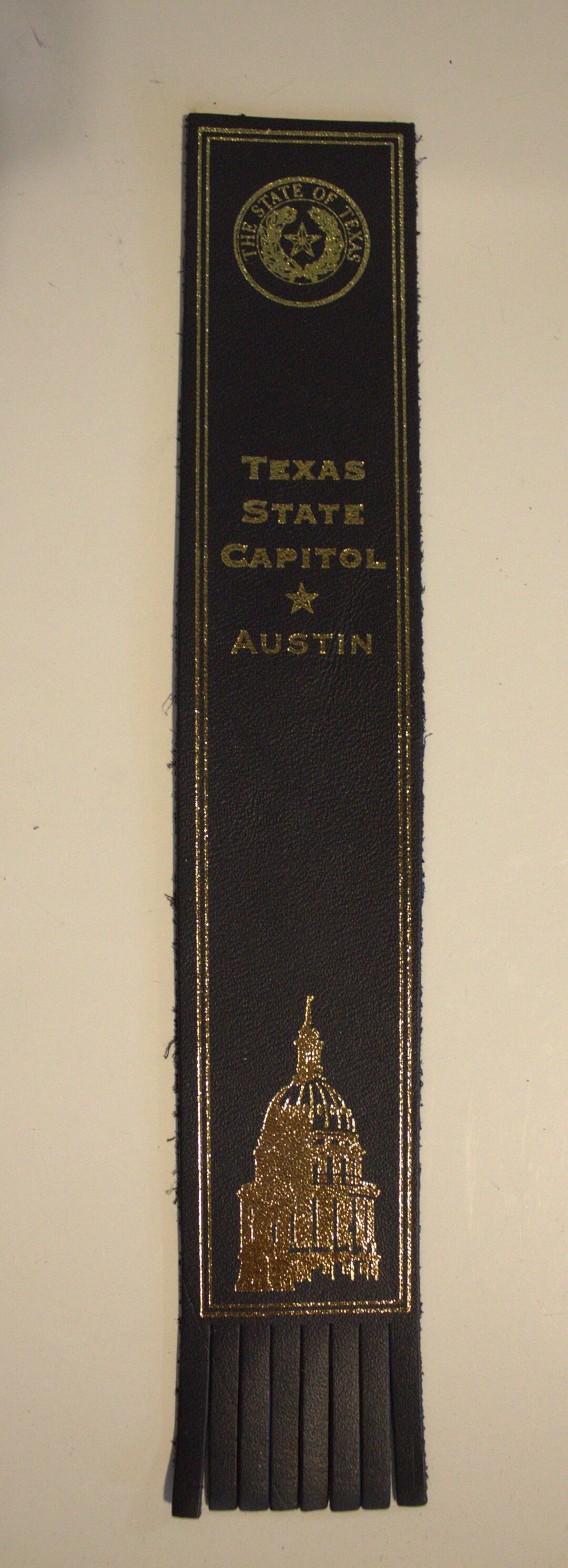 Texas State Capitol Austin Brown Leather Bookmark - Etsy