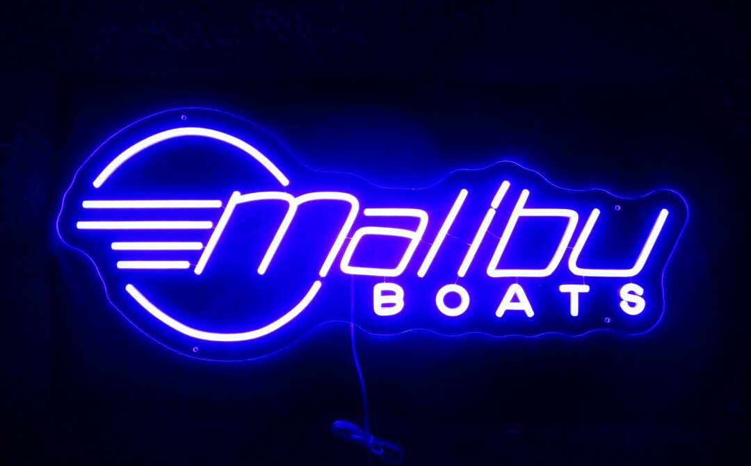 Malibu Boats Blue Neon LED Wall Mounted Light 31 X 12 - Etsy