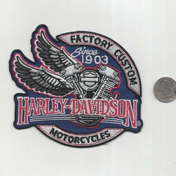 Harley Davidson Large Iron on Patch - Etsy