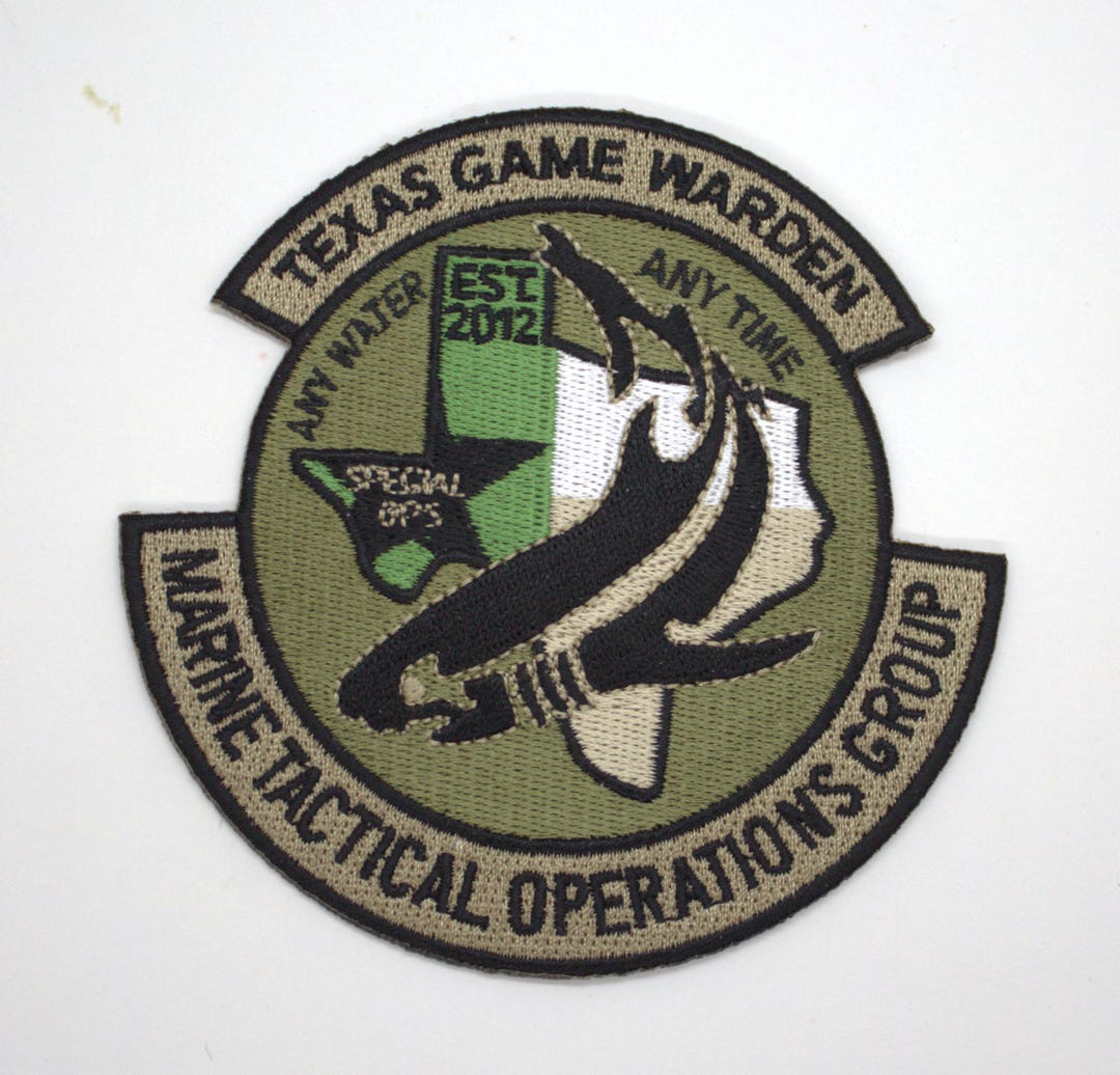 Texas Game Warden Marine Tactical Embroidered Shoulder Patch - Etsy
