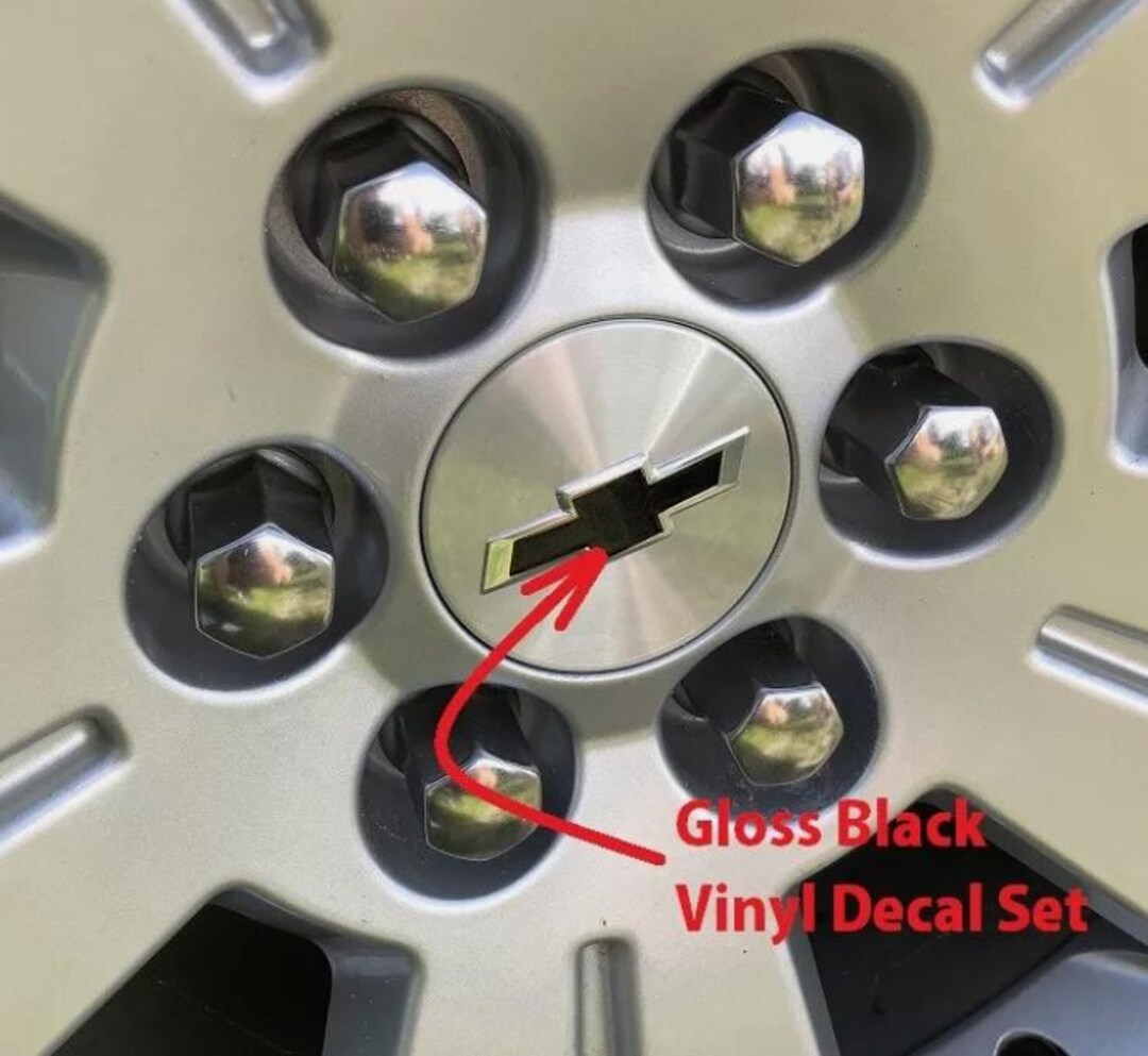 6 Chevy Chevrolet Wheel Center Cap Logo Emblem Premium Vinyl Decal 2.5 ...