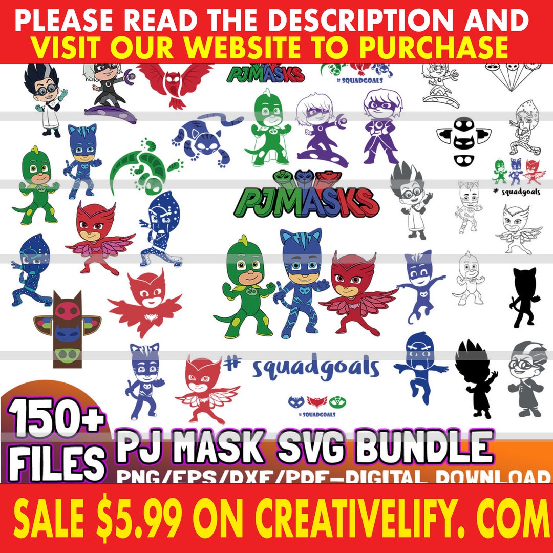 PJ Masks Svg Bundle, Cartoon Svg, PJ Masks Svg, Cartoon Svg, Files for ...