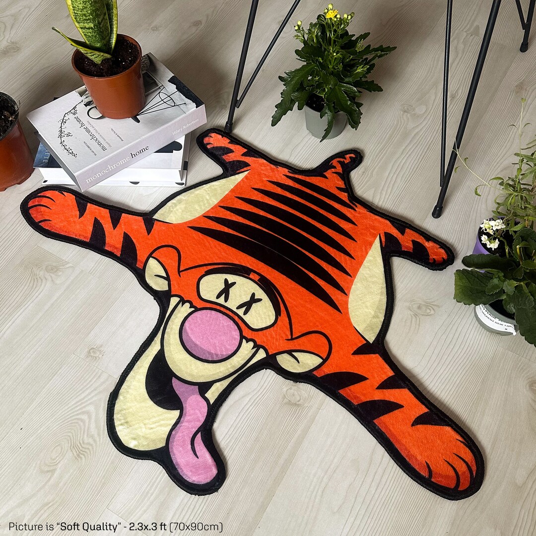 Taxidermy Tigger Rug Dead Tigger Cartoon Soft Rug - Etsy