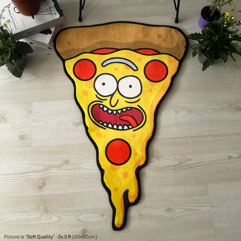 Pizza Slice Rick Rug for Kitchen Rick and Morty Table Carpet - Etsy