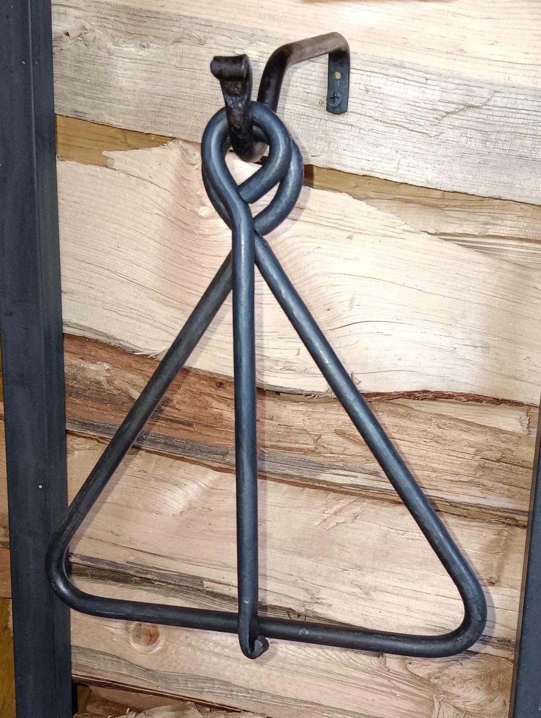 Hand Forged Triangle Dinner Bell - Etsy