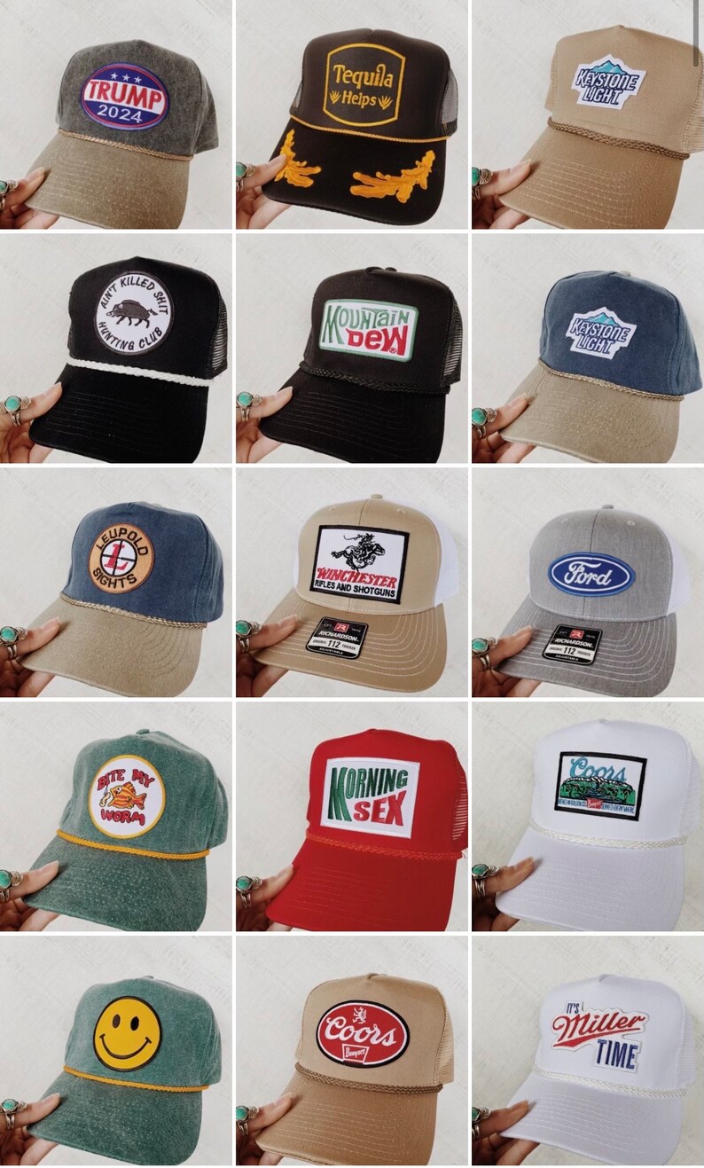 Mystery Hat! Trucker Hat, Funny Hat, Retro Hat, Rope Hat, Personalized Hat, High Crown, Hunting ...