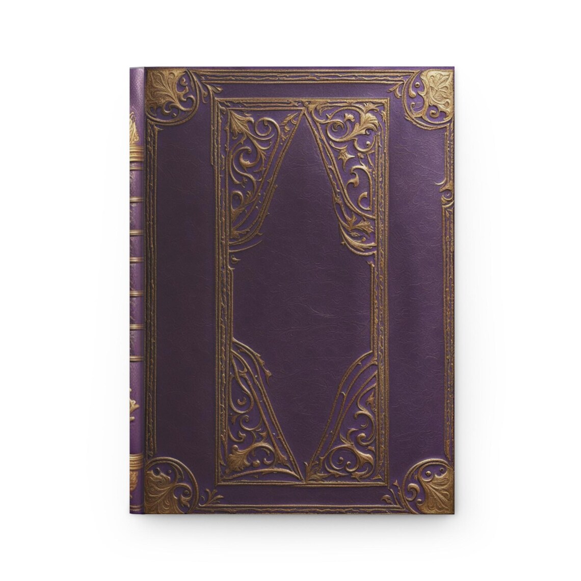 Hardcover Journal: Medieval - Purple/gold, Ruled Line, "leather Binding ...