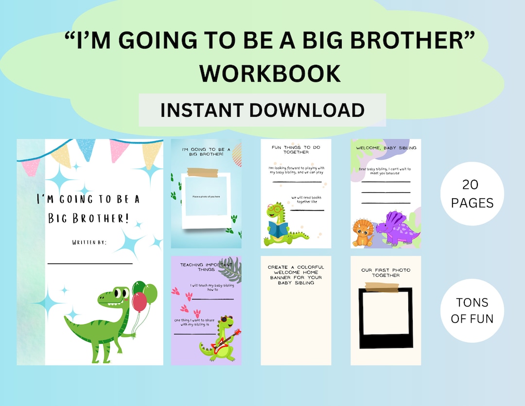 I'm Going to Be a Big Brother Workbook - Etsy
