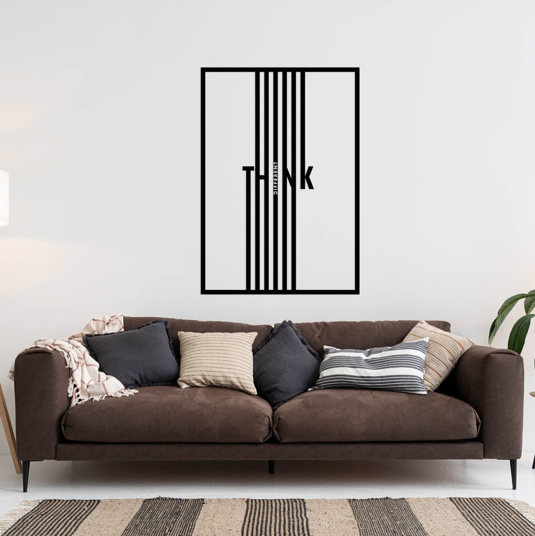 For Think Different Metal Wall Art, Metal Wanddeko, Modern Wall Art ...