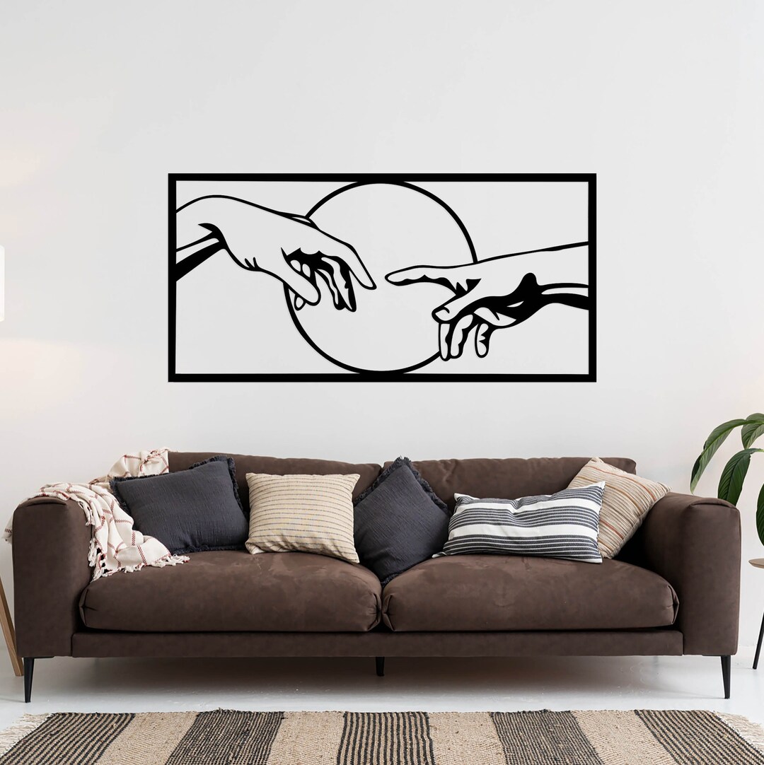 For Touching Hands Metal Wall Art, Metal Wall Decoration, Modern Wall ...