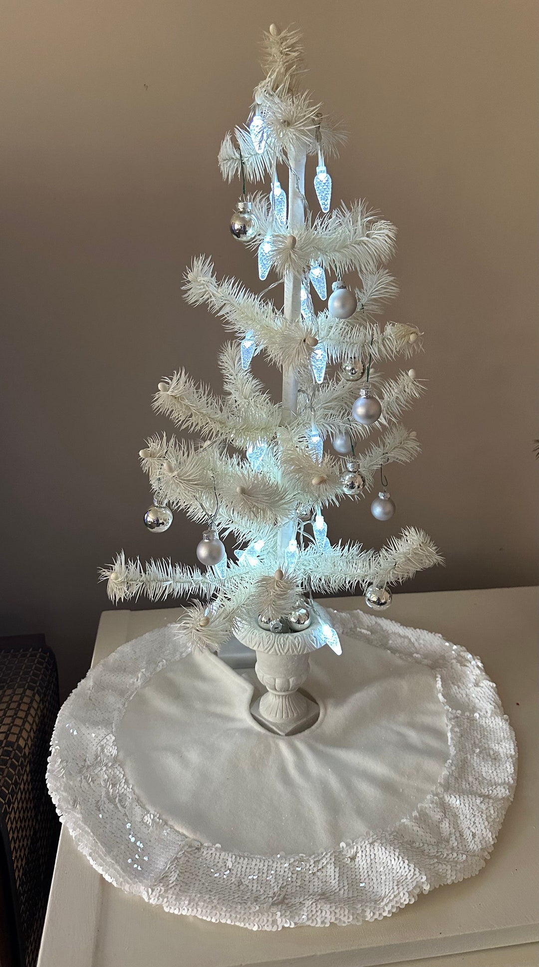 Goose Feather Antique Ivory Christmas Tree - Etsy