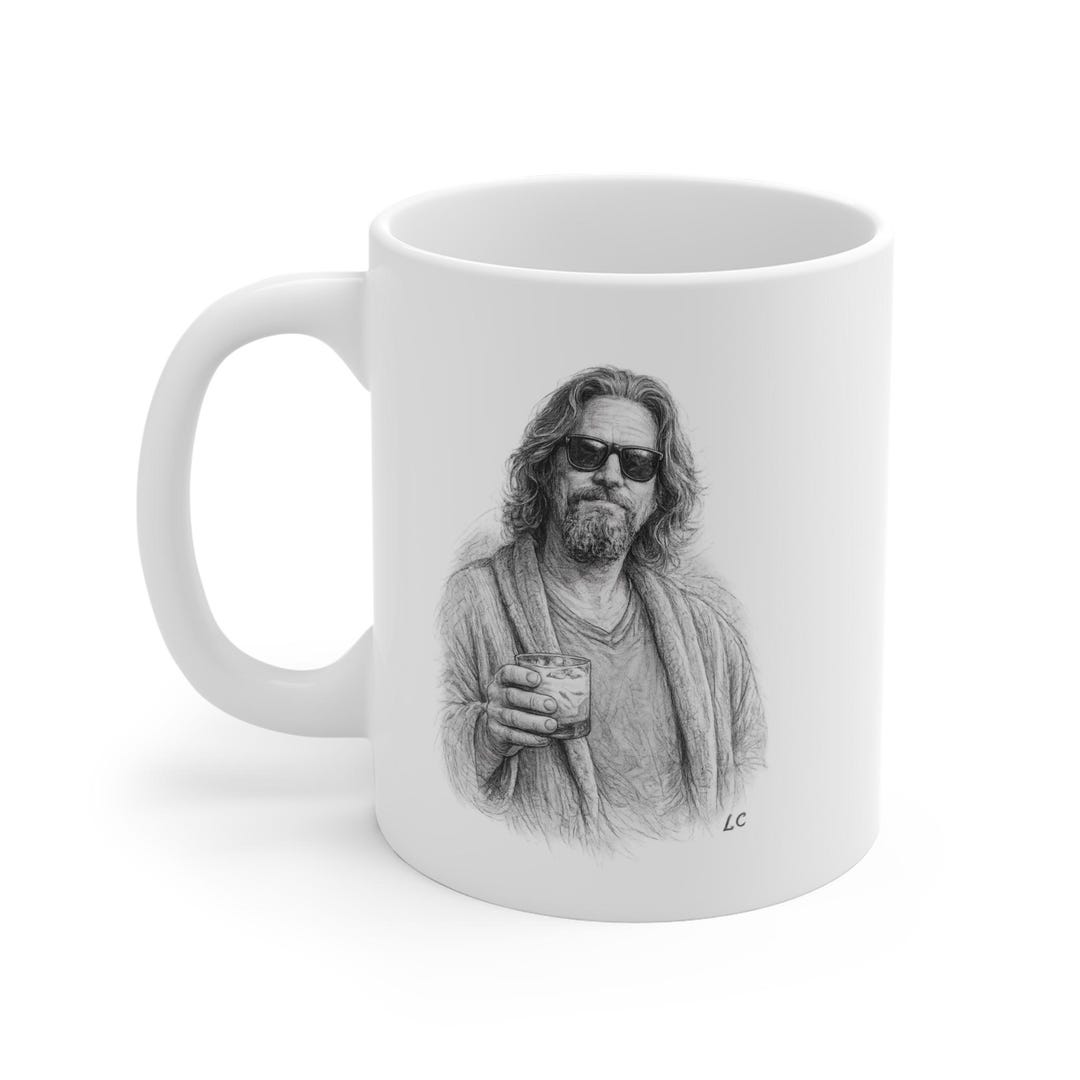 The Dude Pencil Drawing Mug | the Stranger Introduction Dialogue, Big ...