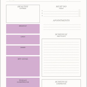 Digital Planner Daily Planner Page Made to Order - Etsy
