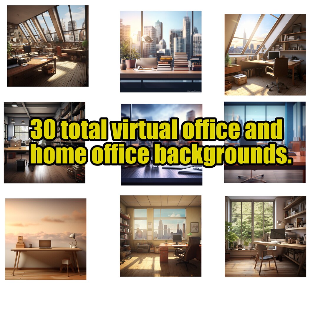 30 Total Virtual Office and Home Office Backgrounds. - Etsy
