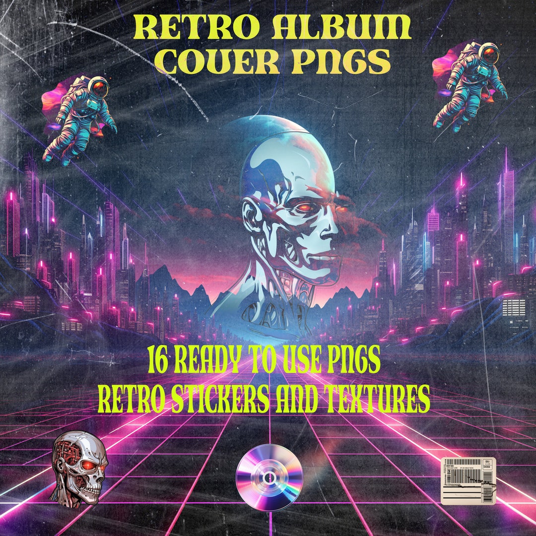 80's Lo-fi Stickers and Textures Pngs - Etsy