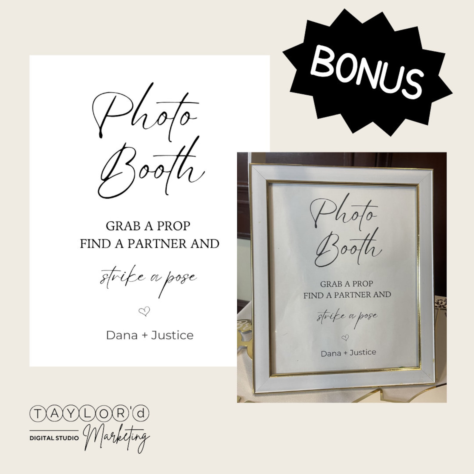 DIY Polaroid | Minimalist Photo Prop Frame | Wedding Photo Booth Frame ...