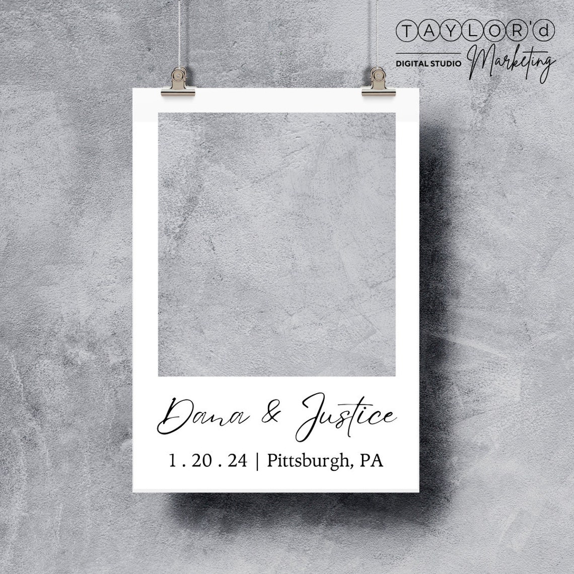DIY Polaroid | Minimalist Photo Prop Frame | Wedding Photo Booth Frame ...