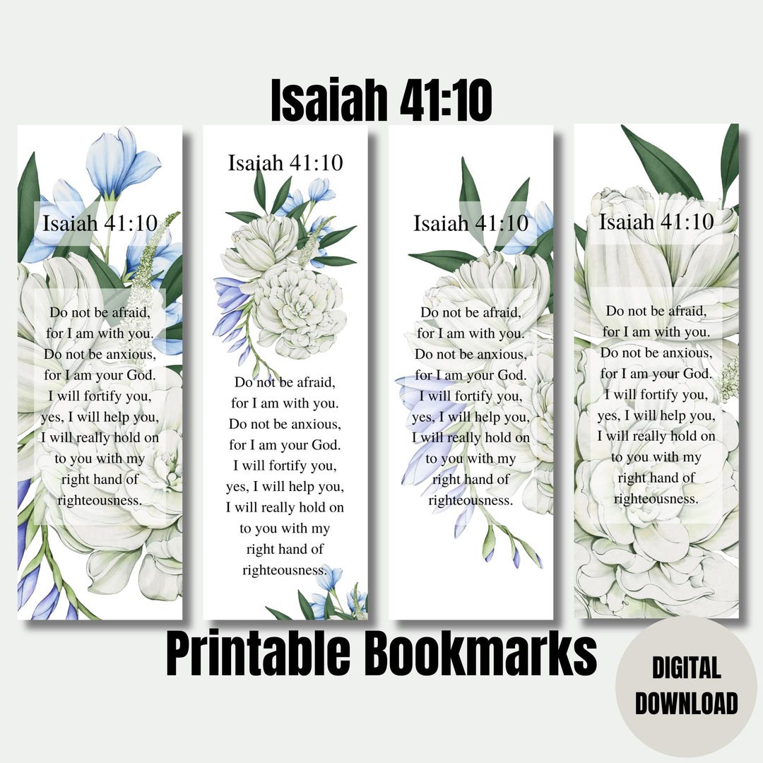 Printable Bookmarks Scripture Isaiah 41:10 | Jw Book Marks, Jw ...