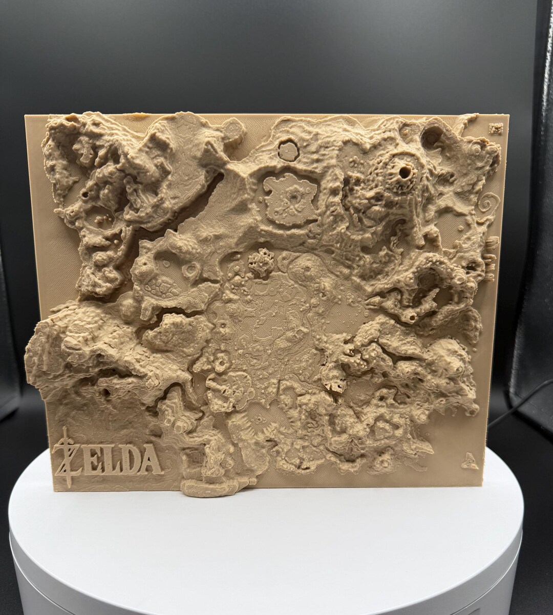 Zelda-inspired Terrain Map Plaque Unique Gamer Decor & Gift Zelda Map ...
