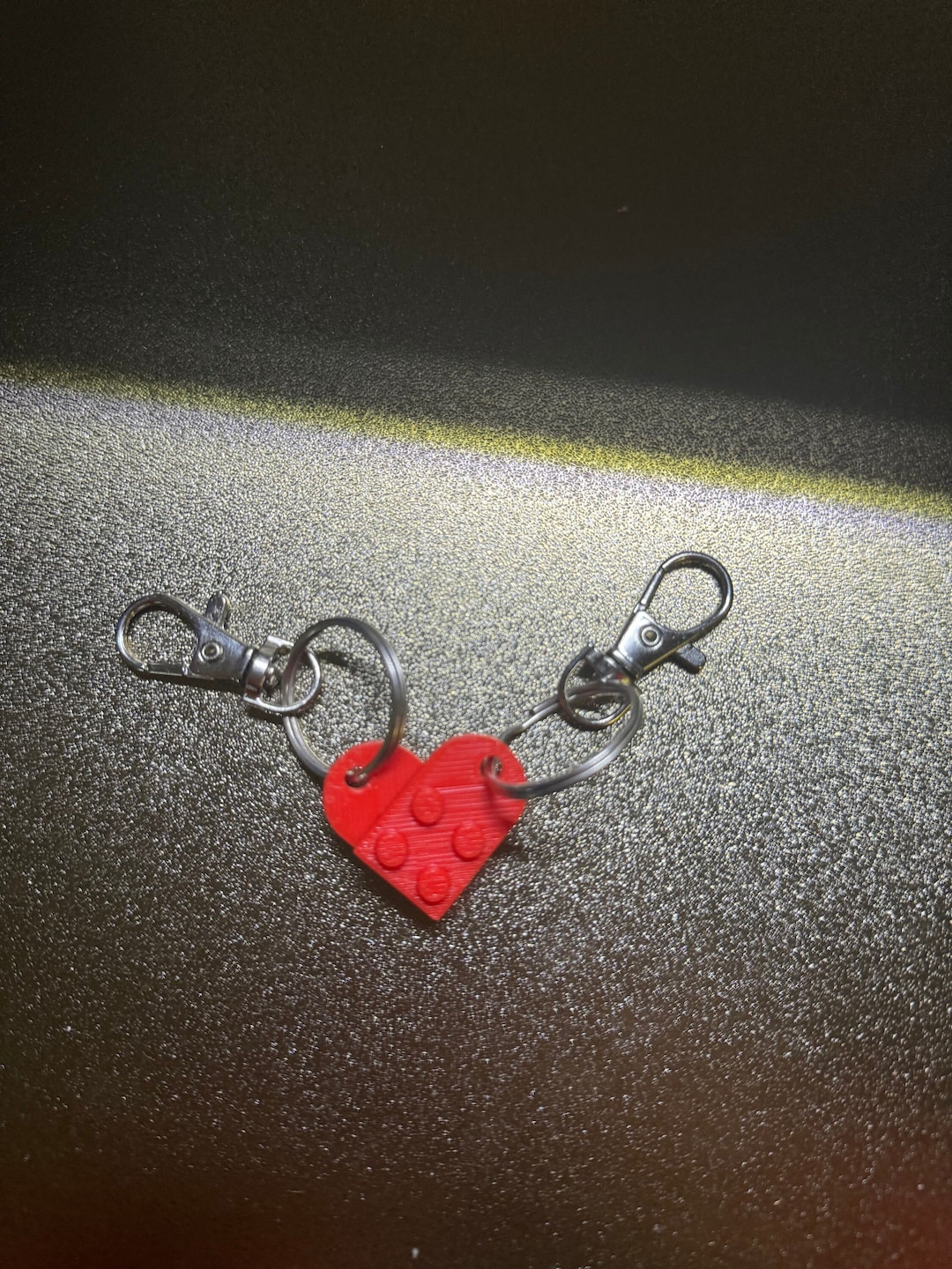 Heart Keychain Set, Lego Inspired, Matching Keychains, Gift Set for ...