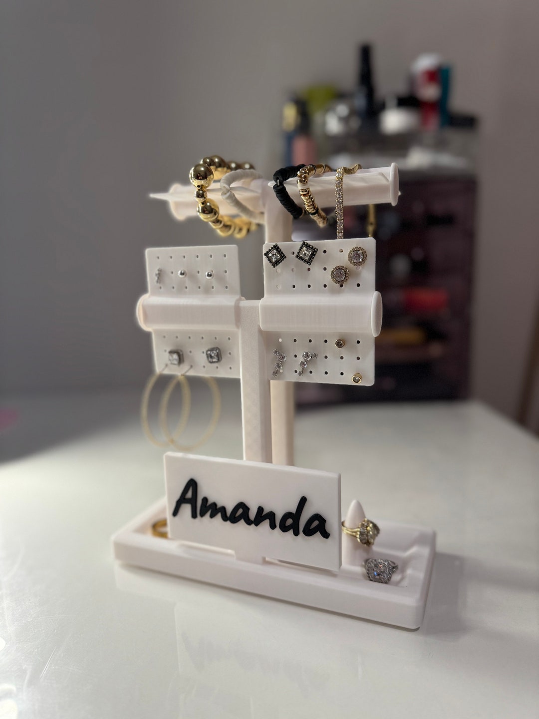 Jewellery Holder Stand, Ring Tree, Ring Dish, Unique Jewelry Organizer ...