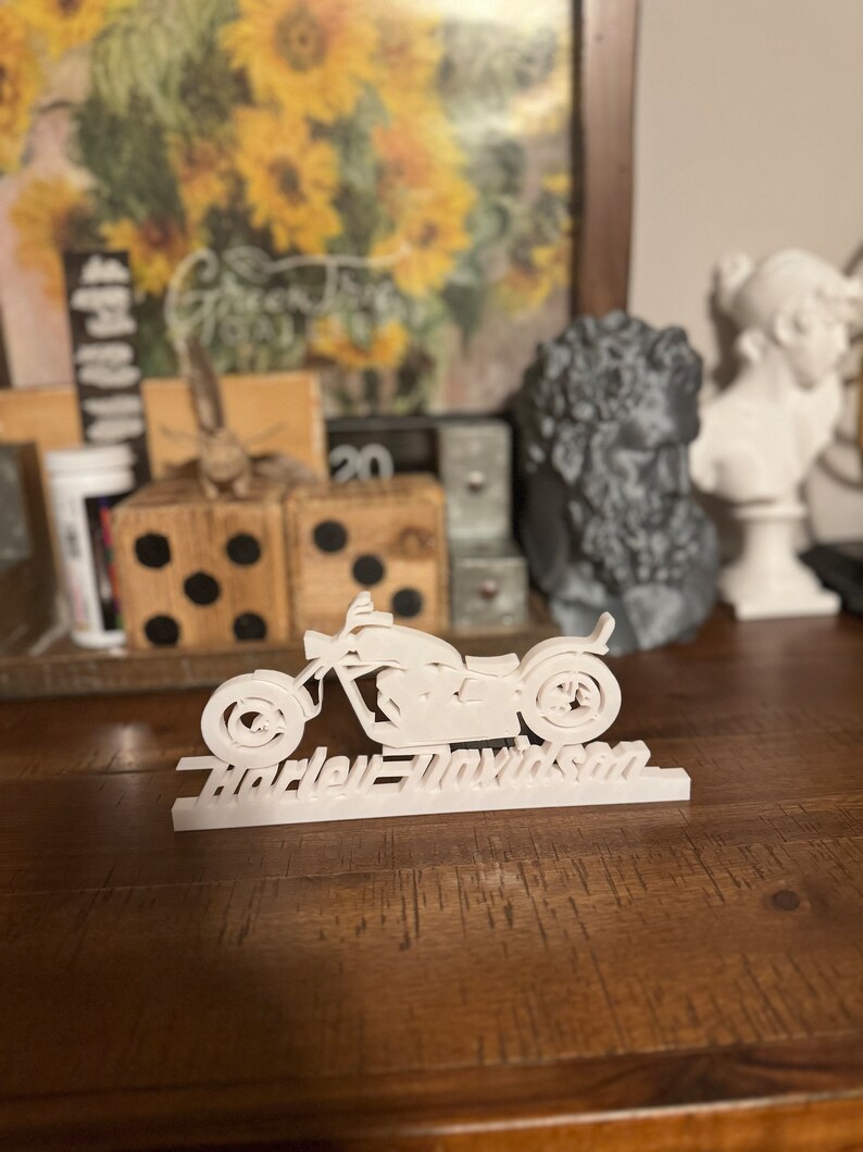 Harley Davidson, Motorcycle, Desk Top, Gift, Biker Decor, Biker, Art ...