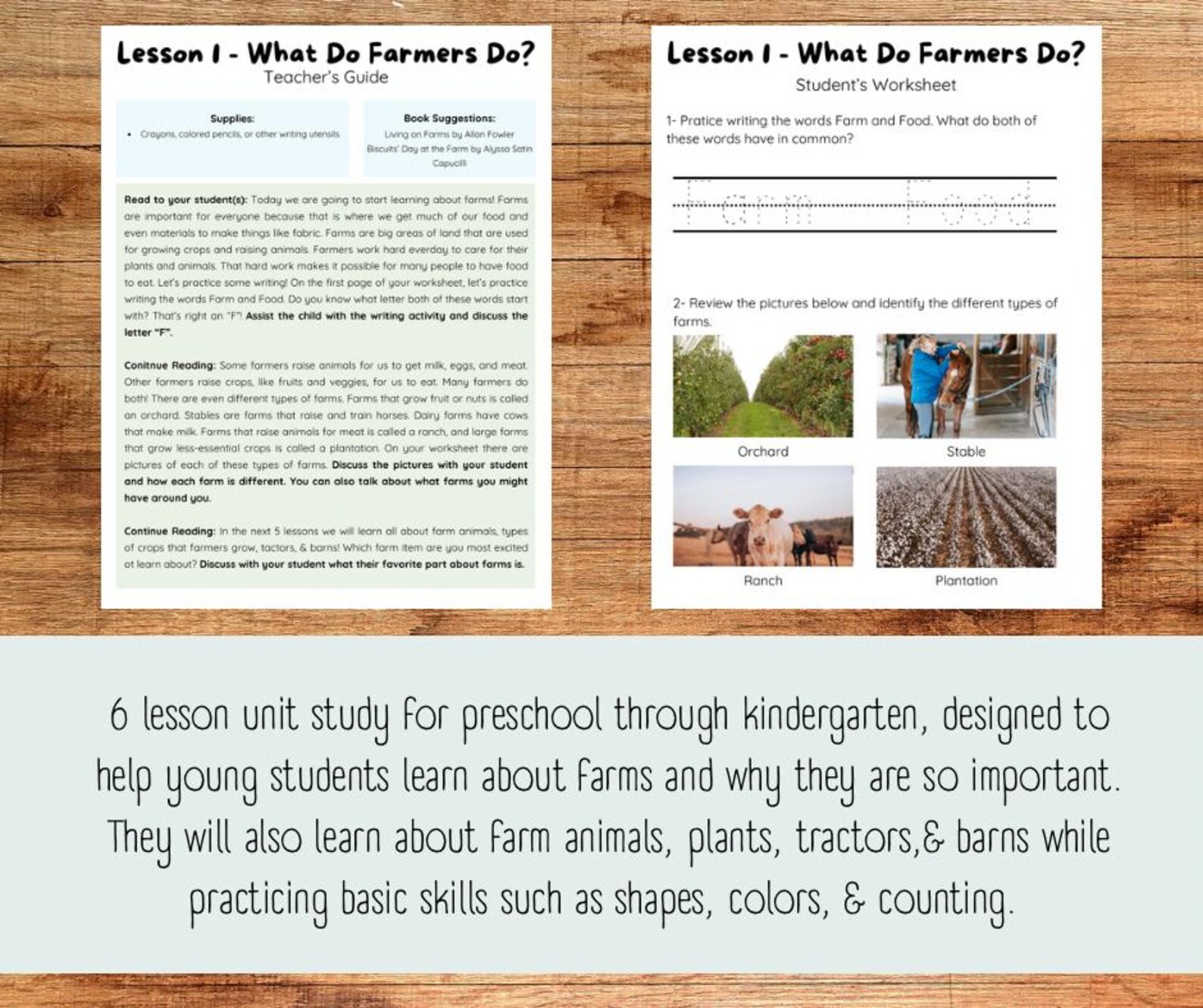 Farms Preschool Prek Kindergarten Unit Study About Farms Animals Plants ...