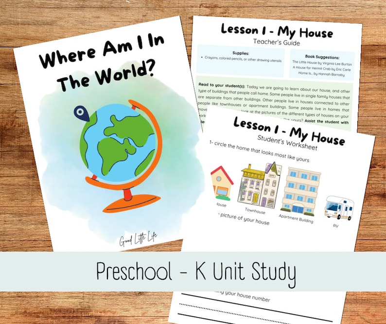 Where Am I in the World? Preschool Prek Kindergarten Unit Study About ...