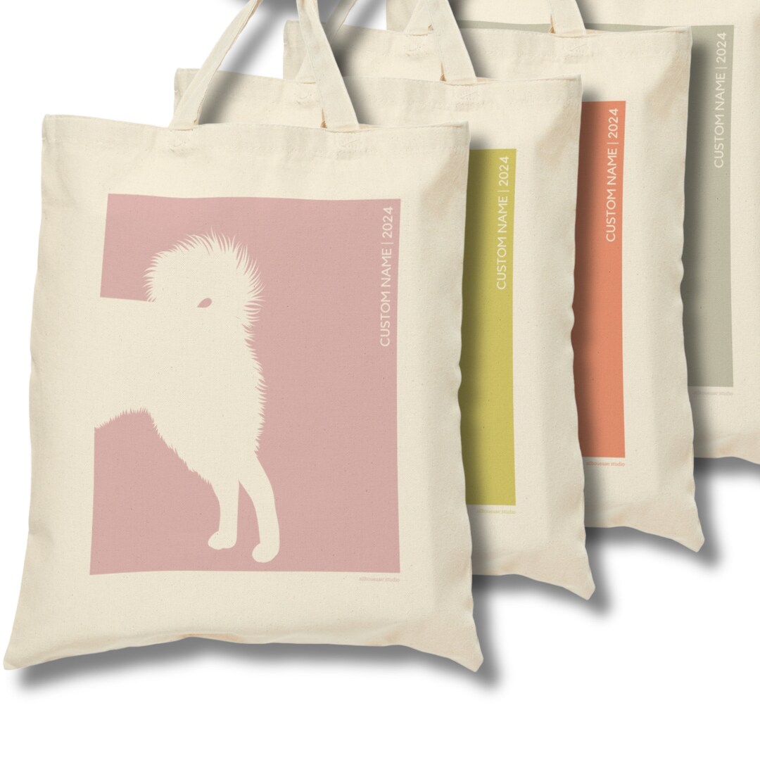 Cute Siberian Husky Market Bag, Dog Mom Birthday Gift, Husky Cotton ...