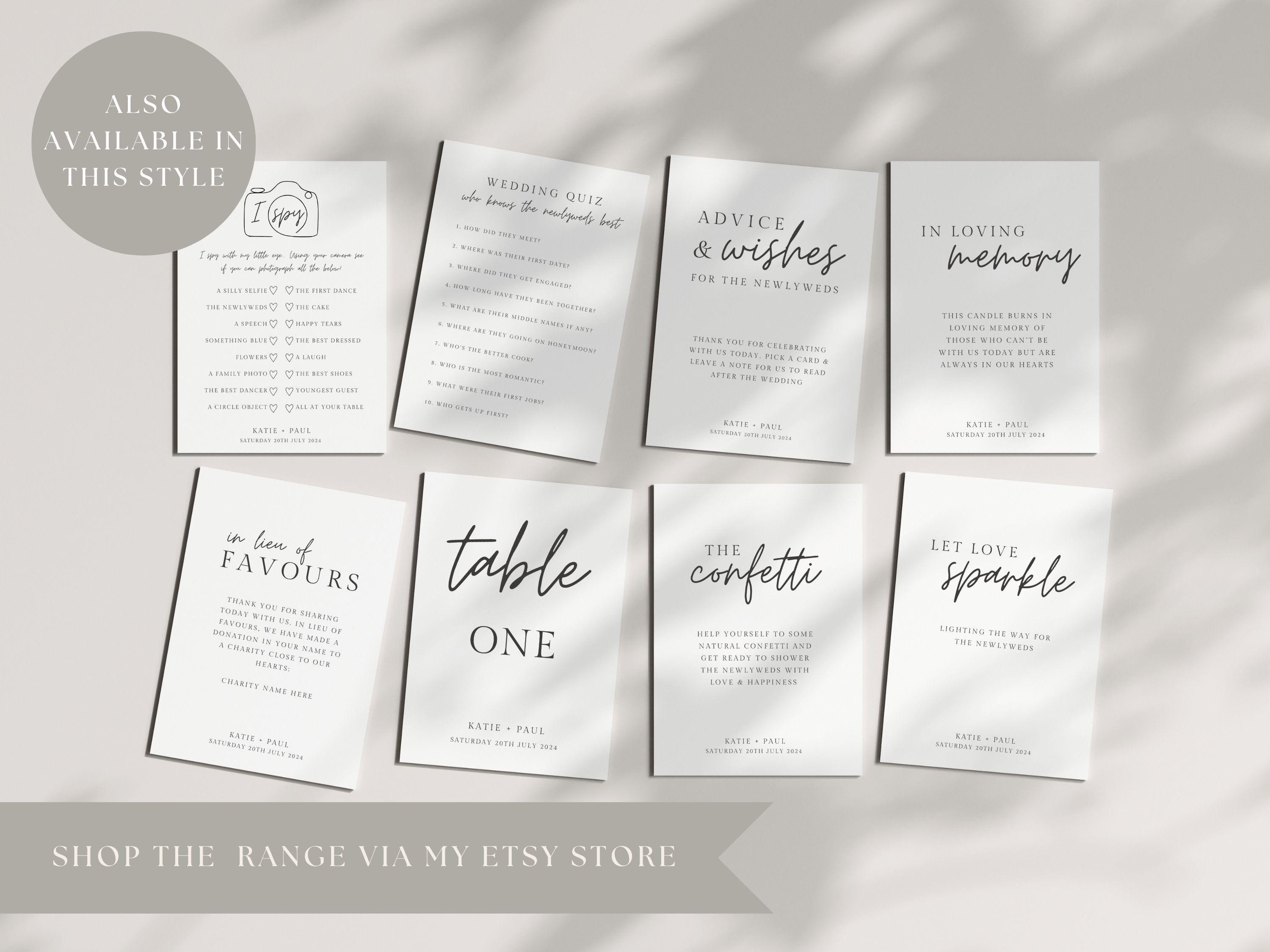 Modern Wedding Quiz Template | Minimalist Wedding Quiz | Editable and ...