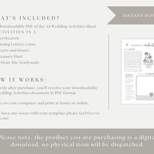 Modern Children's Wedding Activity Sheet | INSTANT Download and Print ...