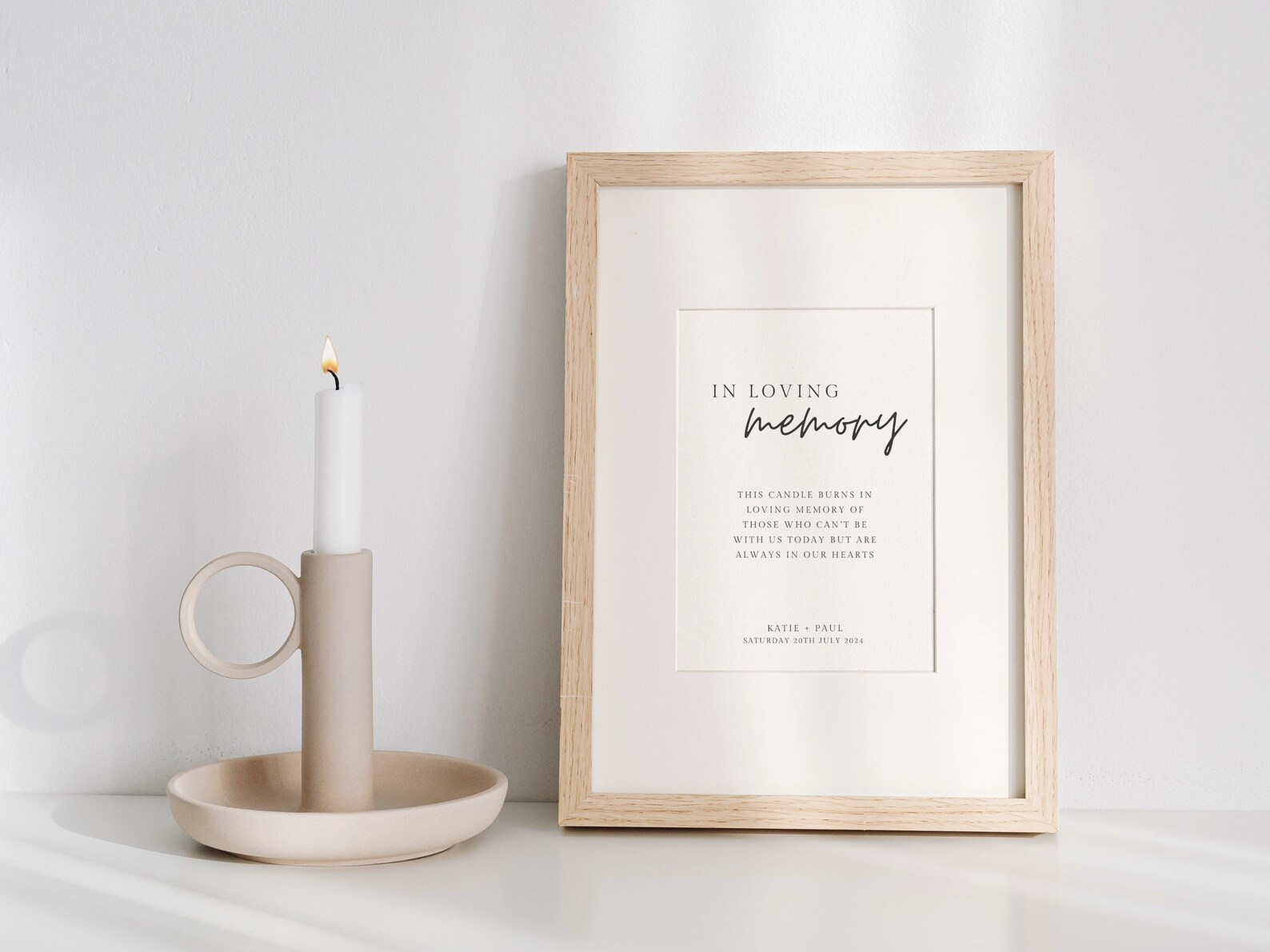 Modern in Loving Memory Wedding Sign Minimalist Wedding Sign Editable ...