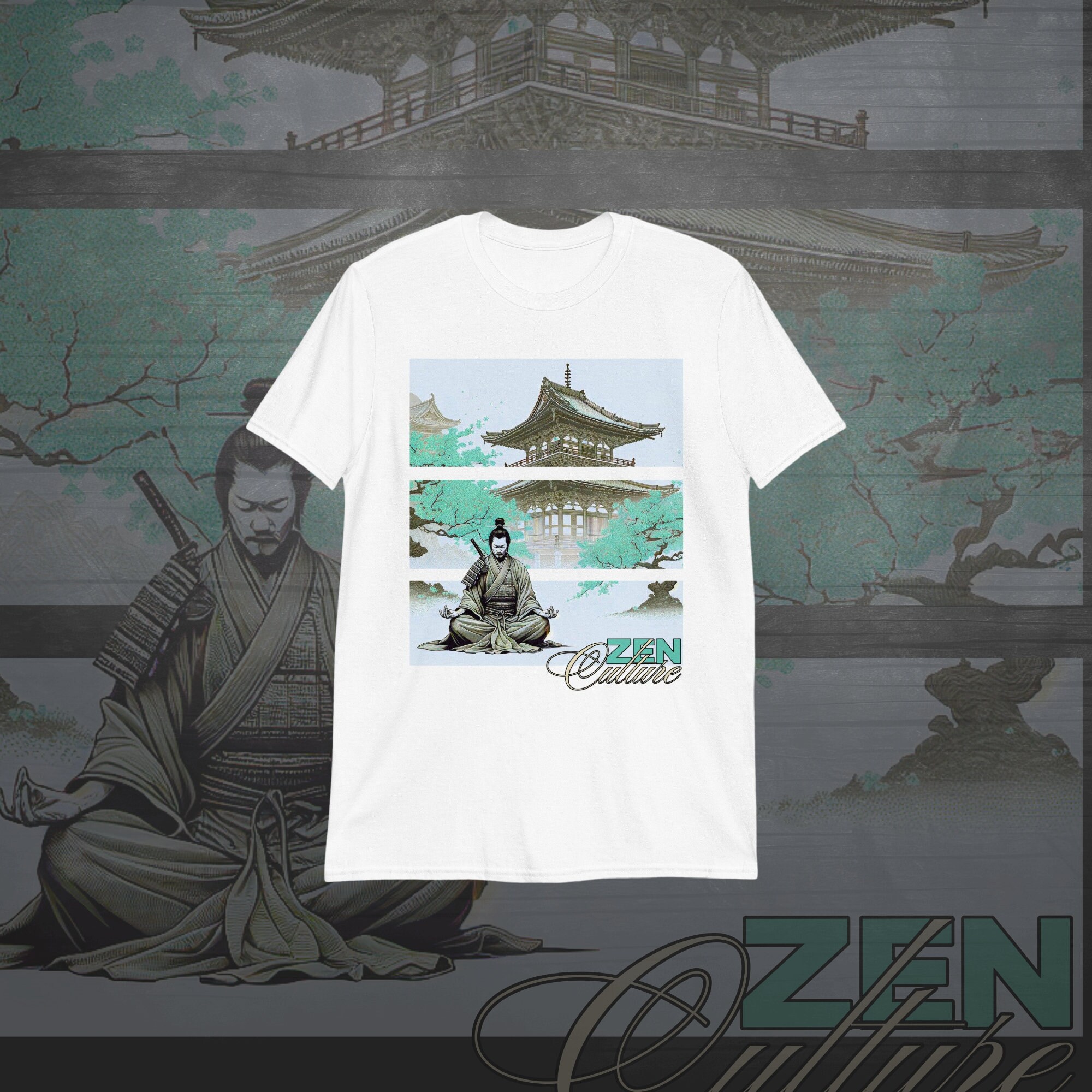 Zen Samurai T-shirt |meditation |buddhism |japanese |dzogchen |zazen ...