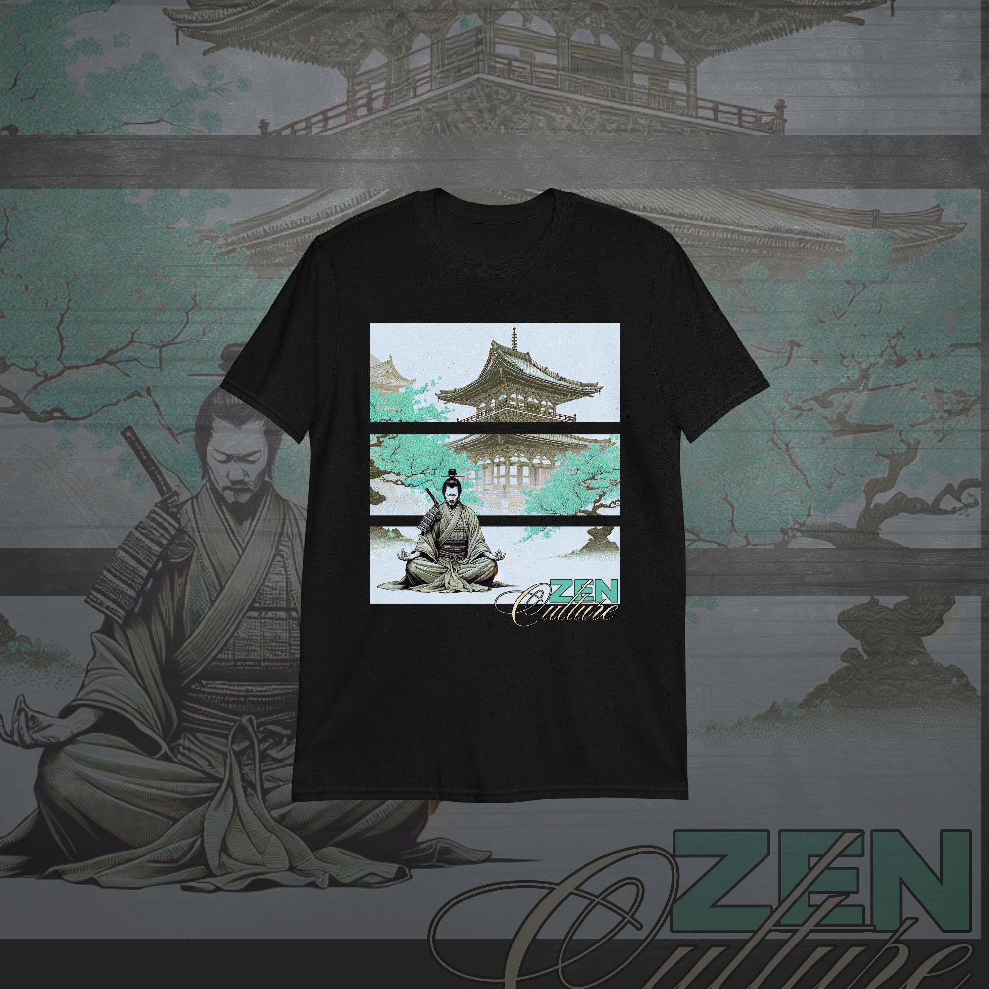 Zen Samurai T-shirt meditation buddhism japanese dzogchen zazen tao Te ...