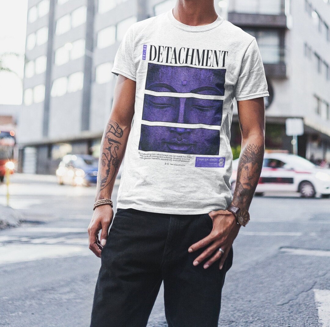 Buddha Detachment T-shirt White spiritual meditation yoga consciousness ...