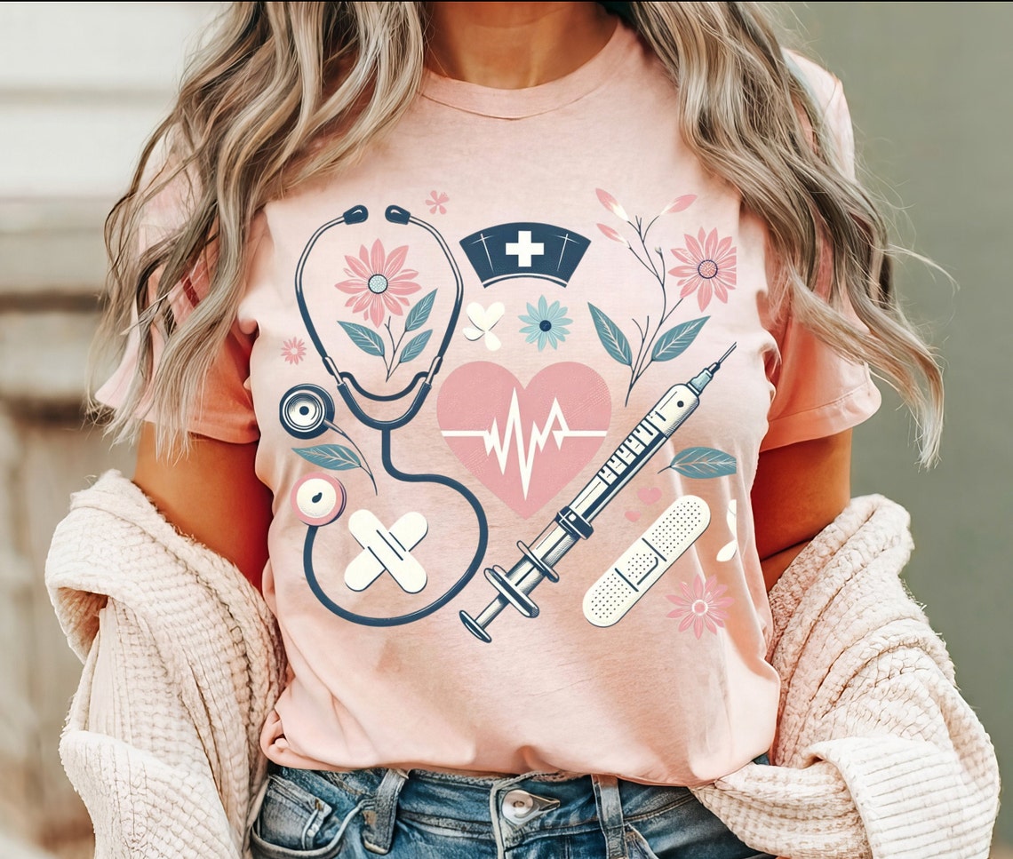 Medical Symbols Shirt, Nurse Graduation Gift, Oncology Nurse Apparel ...